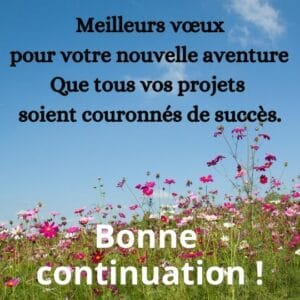 Souhaiter une bonne continuation : messages formels, cool